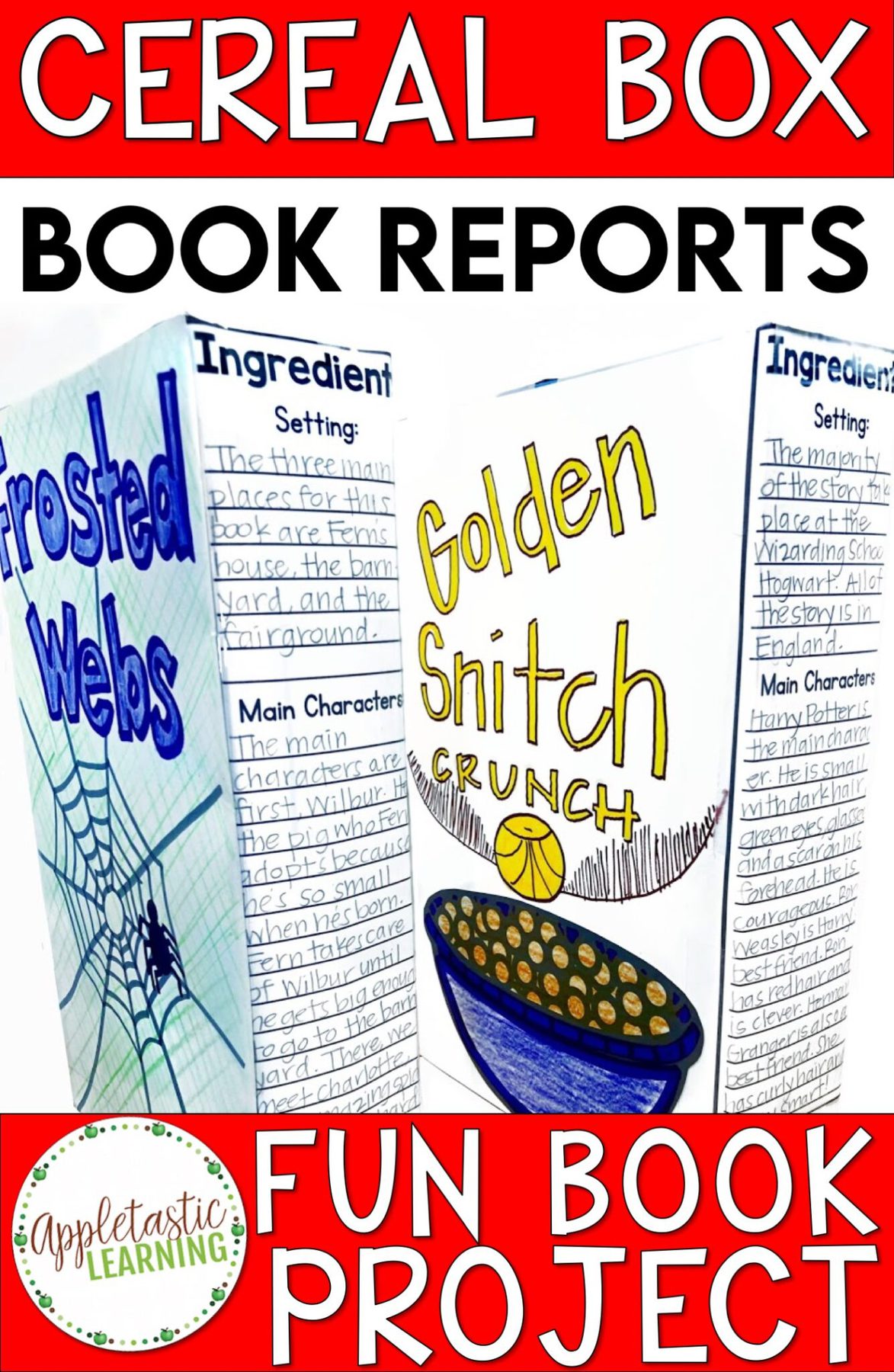 Cereal Box Book Reports A Fun Alternative Appletastic Learning