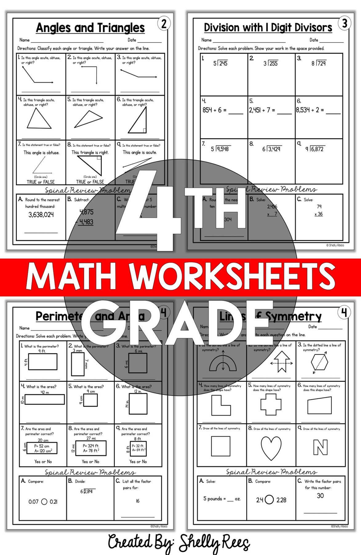 4th Grade Math Worksheets Free And Printable Appletastic Learning